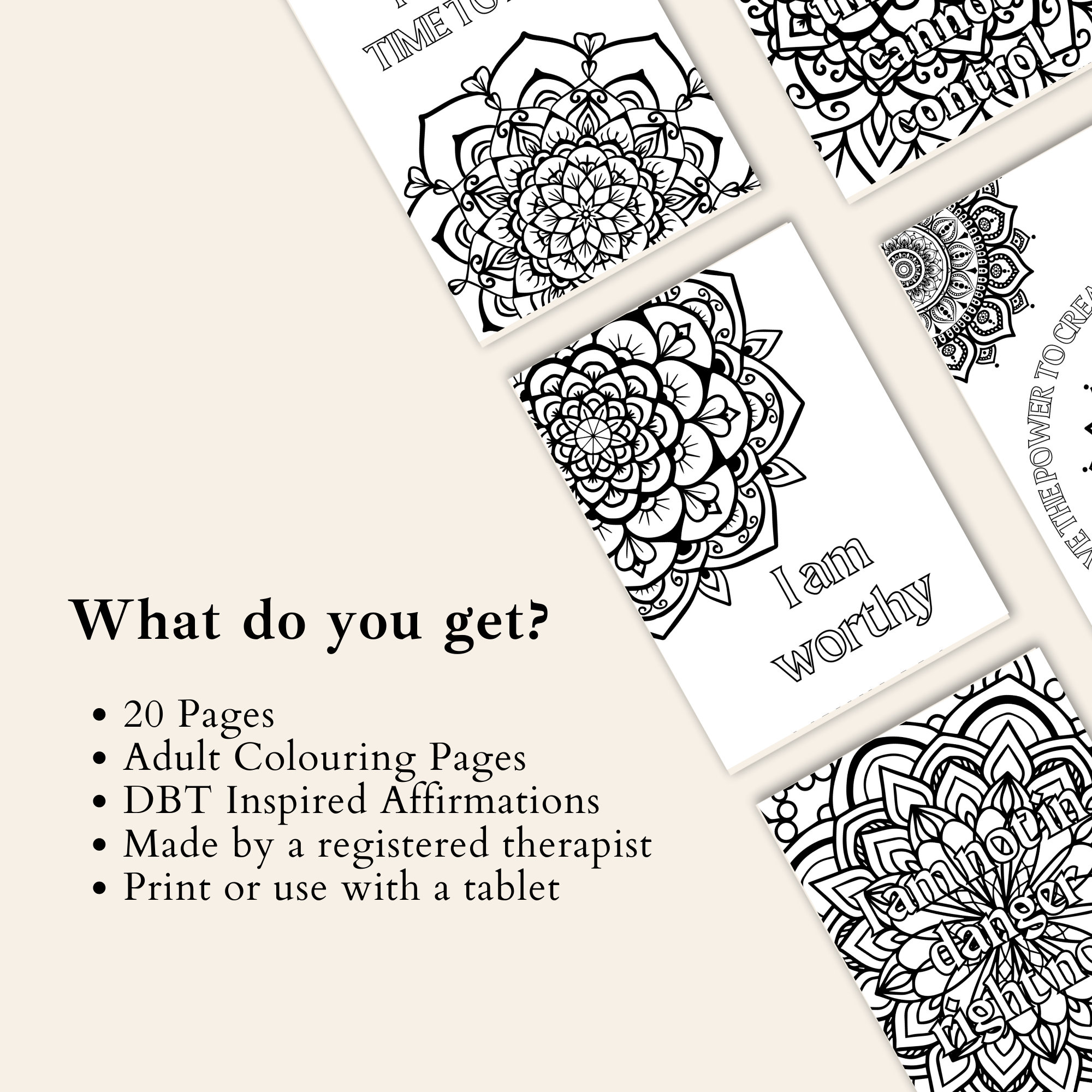 DBT Colorbook Dbt Sheet, Dbt Workbook, Dbt Threapy Worksheet, Dbt ...