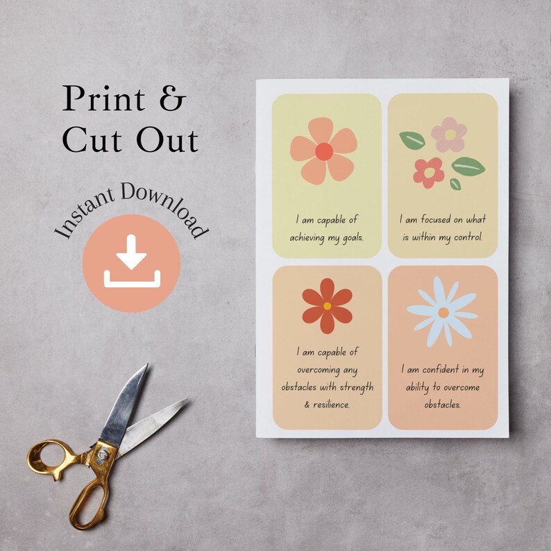 Affirmation Station Cards Positive Quote Flash Cards - Etsy