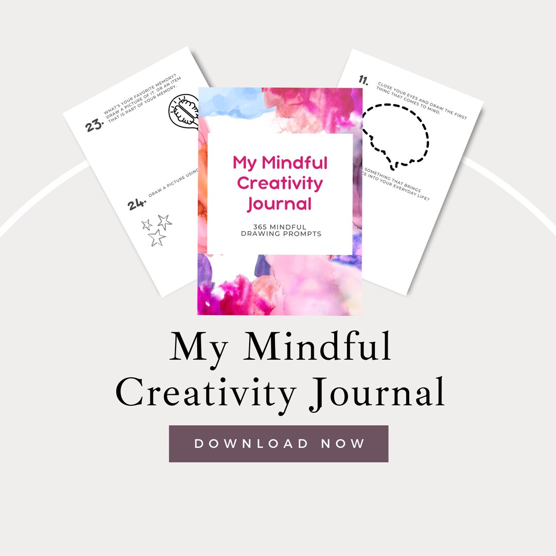 Mindful Creativity Journal INSTANT DOWNLOAD Creative Art Journal ...