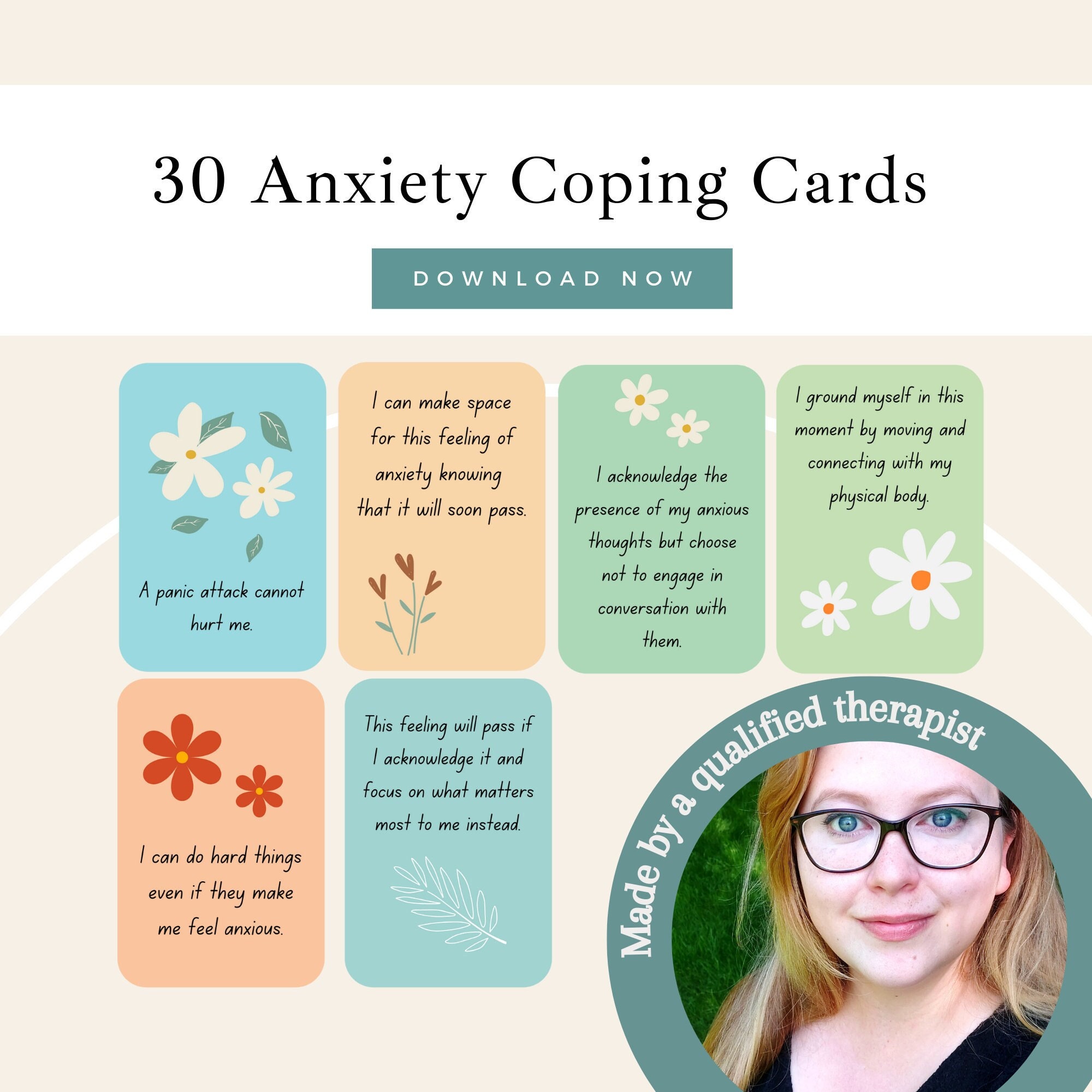 Anxiety Coping Skills Cards | Affirmation Cards | Anxiety Relief ...