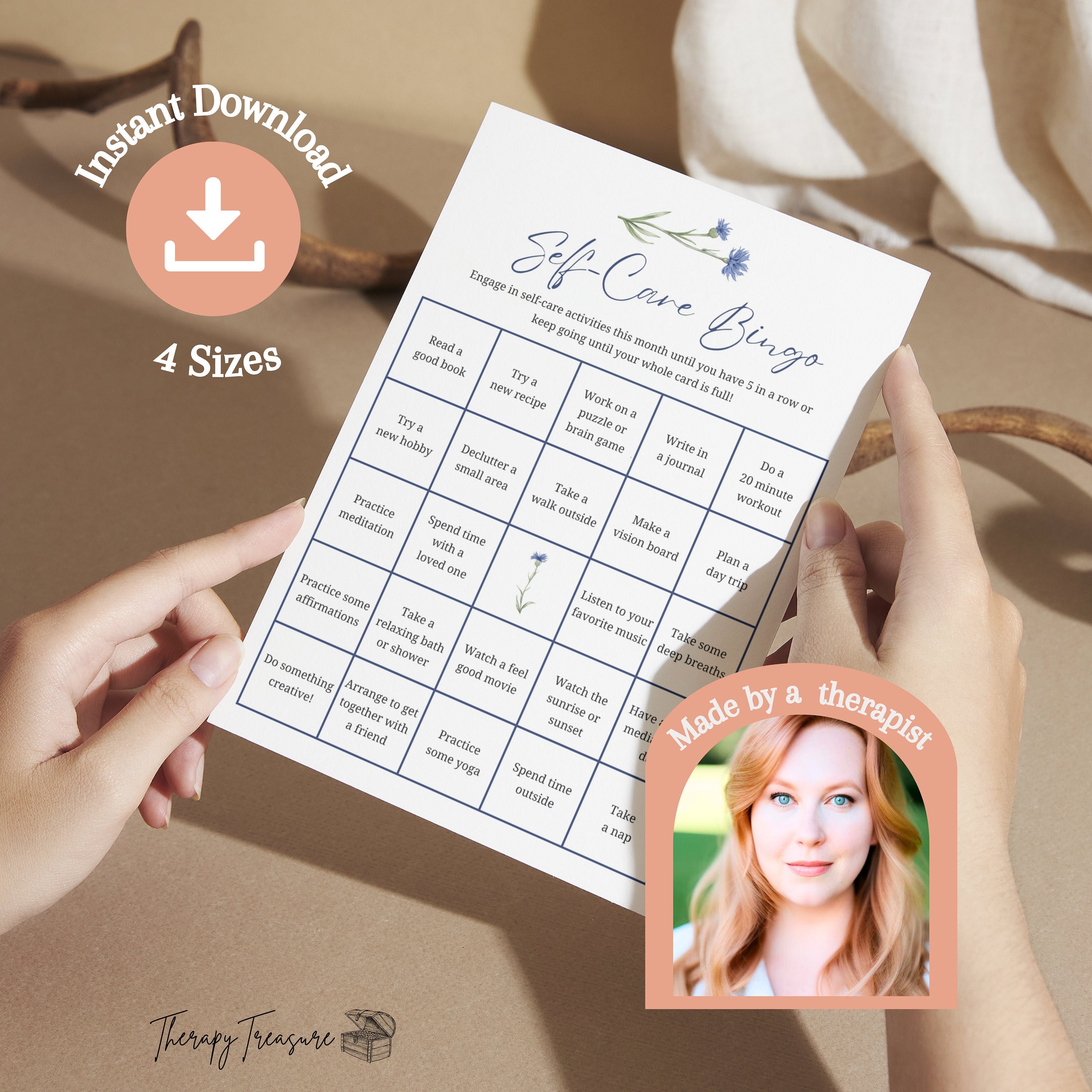 Self Care Bingo Printable| Mental Health Bingo | Wellness Bingo | Self ...