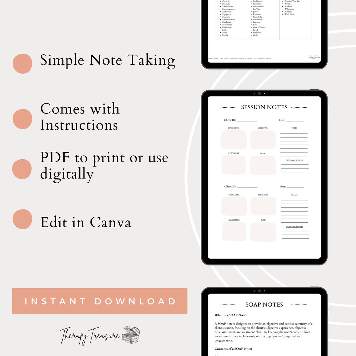 SOAP Note Template Mental Health Pdf | Progress Note Template for ...