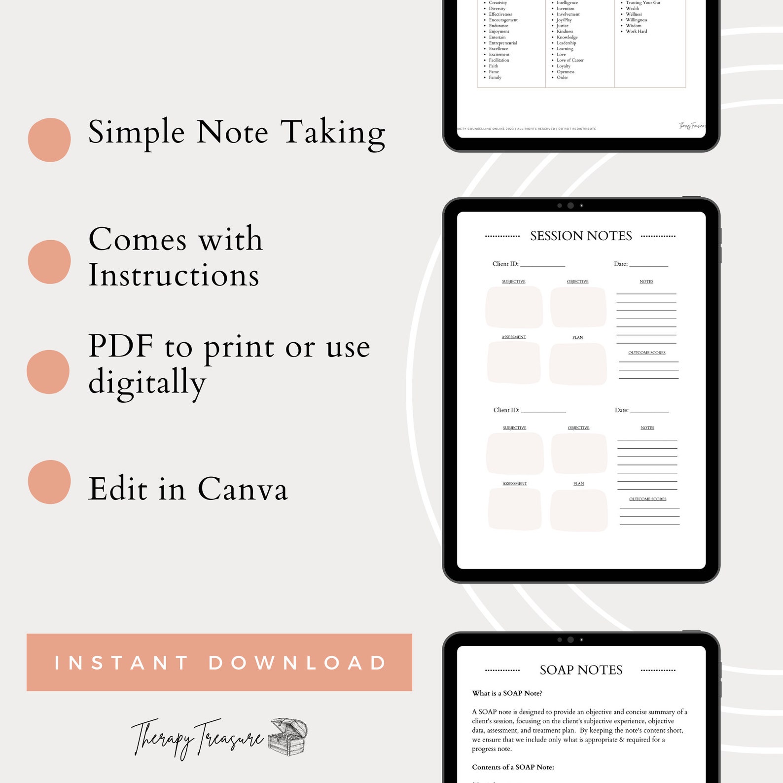 SOAP Note Template Mental Health Pdf | Progress Note Template for ...