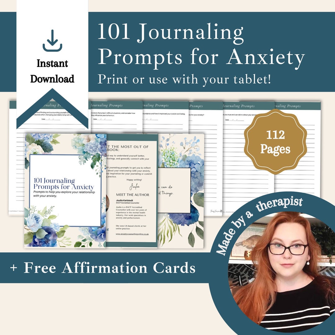 Journal Prompts Anxiety Anxiety Journal Anxiety Relief Writing Prompts ...