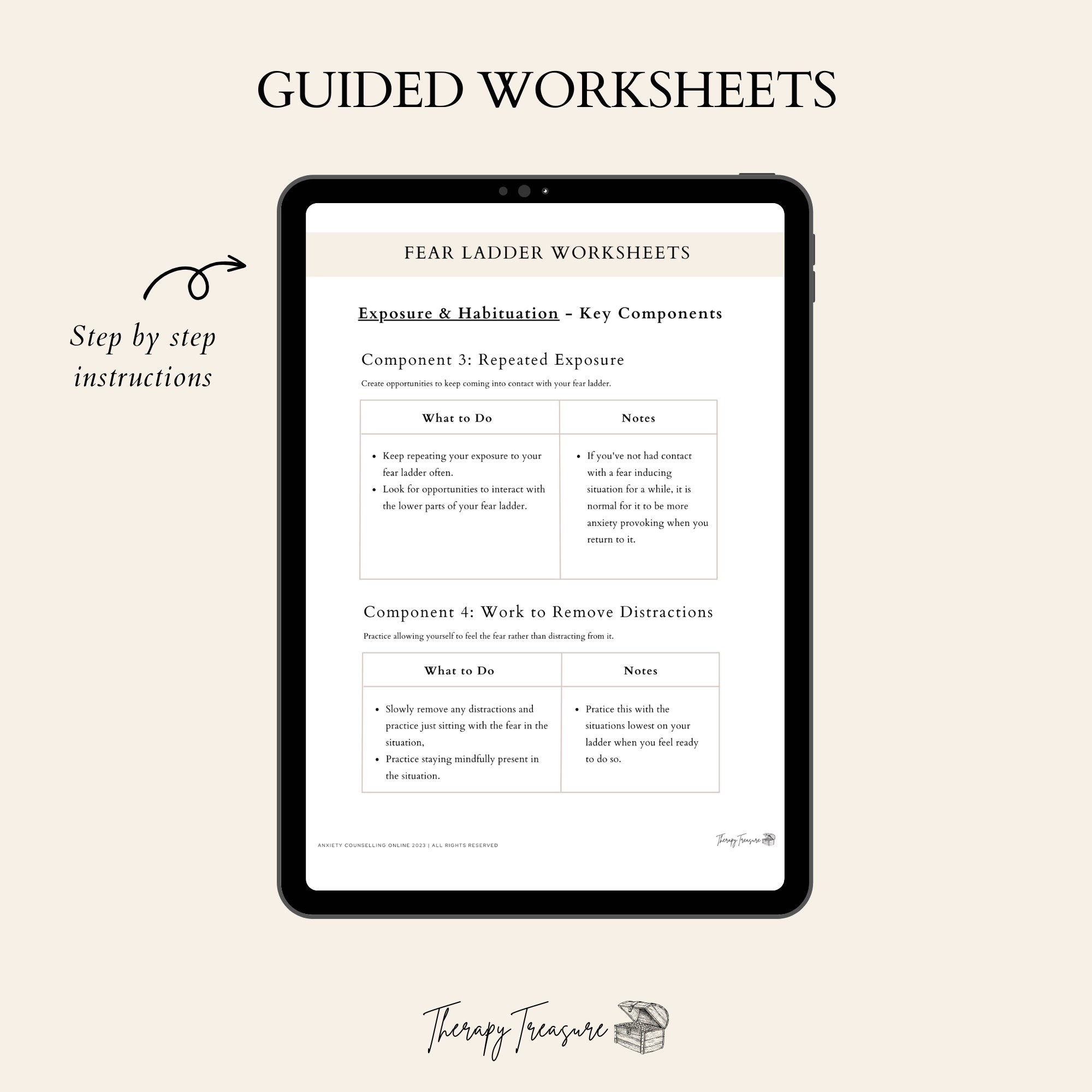 Fear Ladder Toolkit Phobia Toolkit, Overcoming Fear Worksheets ...
