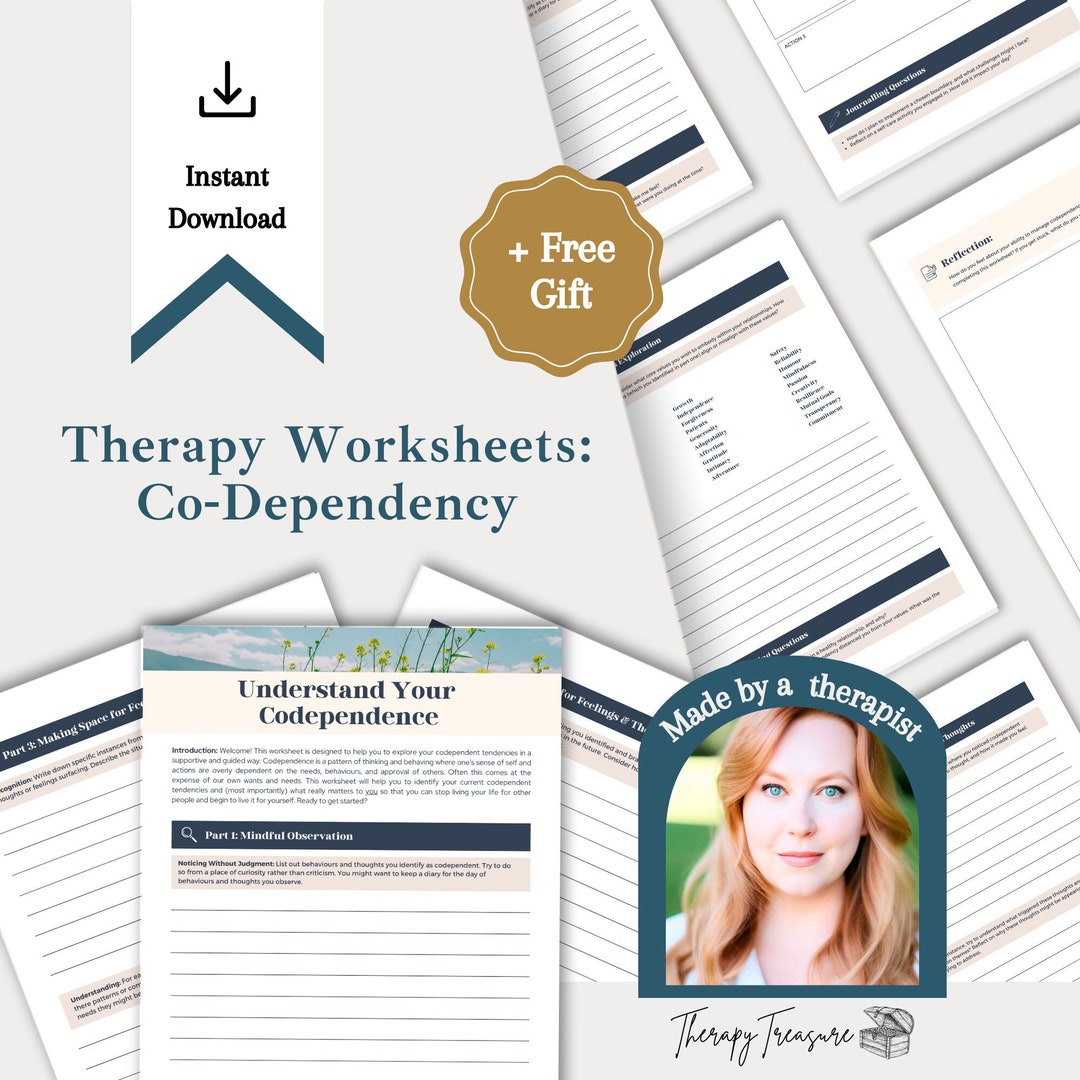 Therapy Worksheet Co-dependency | Emotional Therapy Journals ...