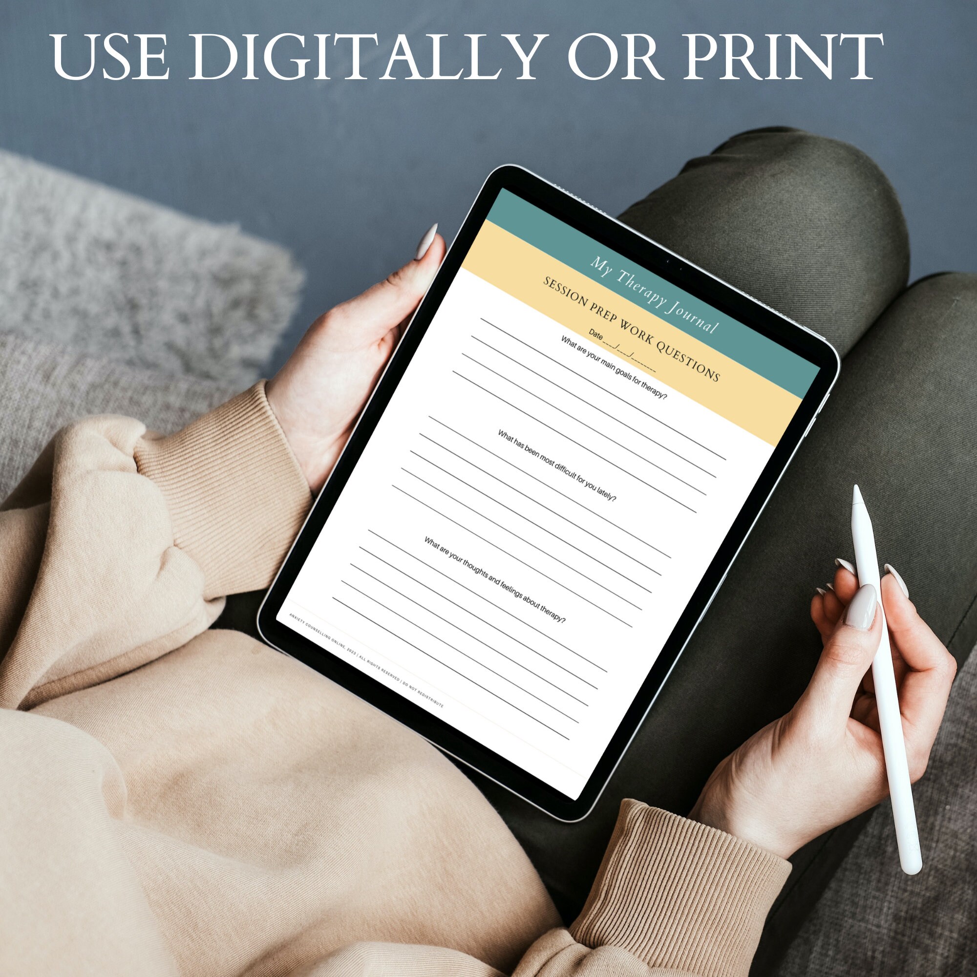 Therapy Journal Session INSTANT DOWNLOAD Wellness Journal Mental Health ...