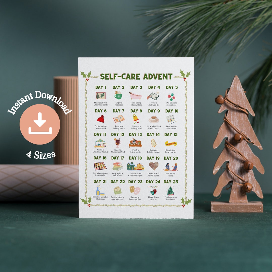 Self-care Advent Instant Download, Christmas Advent, Advent for Adults ...