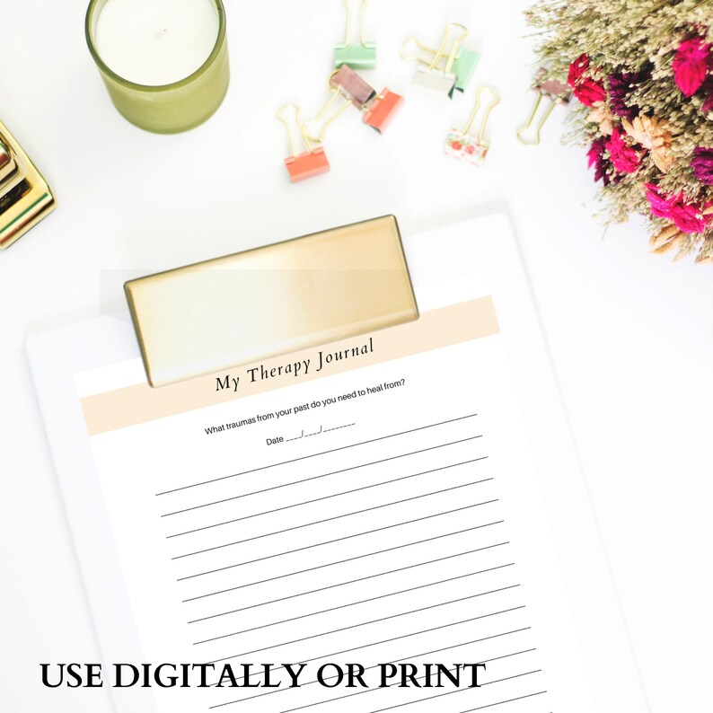 Therapy Journal Session INSTANT DOWNLOAD Wellness Journal | Mental ...