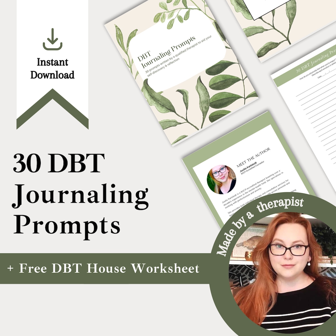 DBT Journaling Prompts | Guided Journal Prompts for Mental Health ...