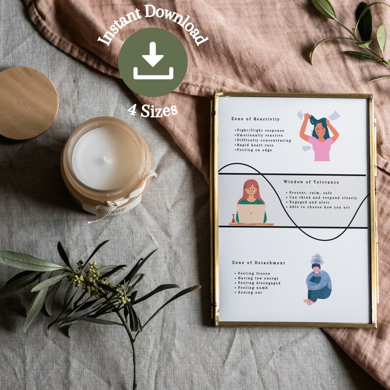 Window of Tolerance Poster School Counsellor Emotional Regulation ...