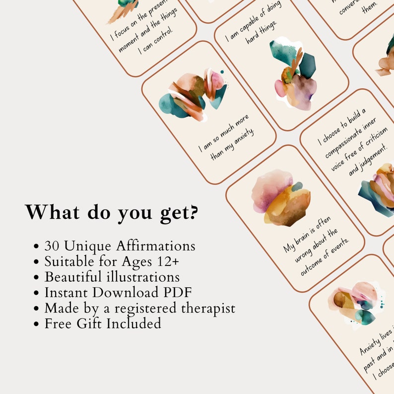 Anxiety Cards Coping Skills Therapy Tools Mindfulness Cards Therapy ...