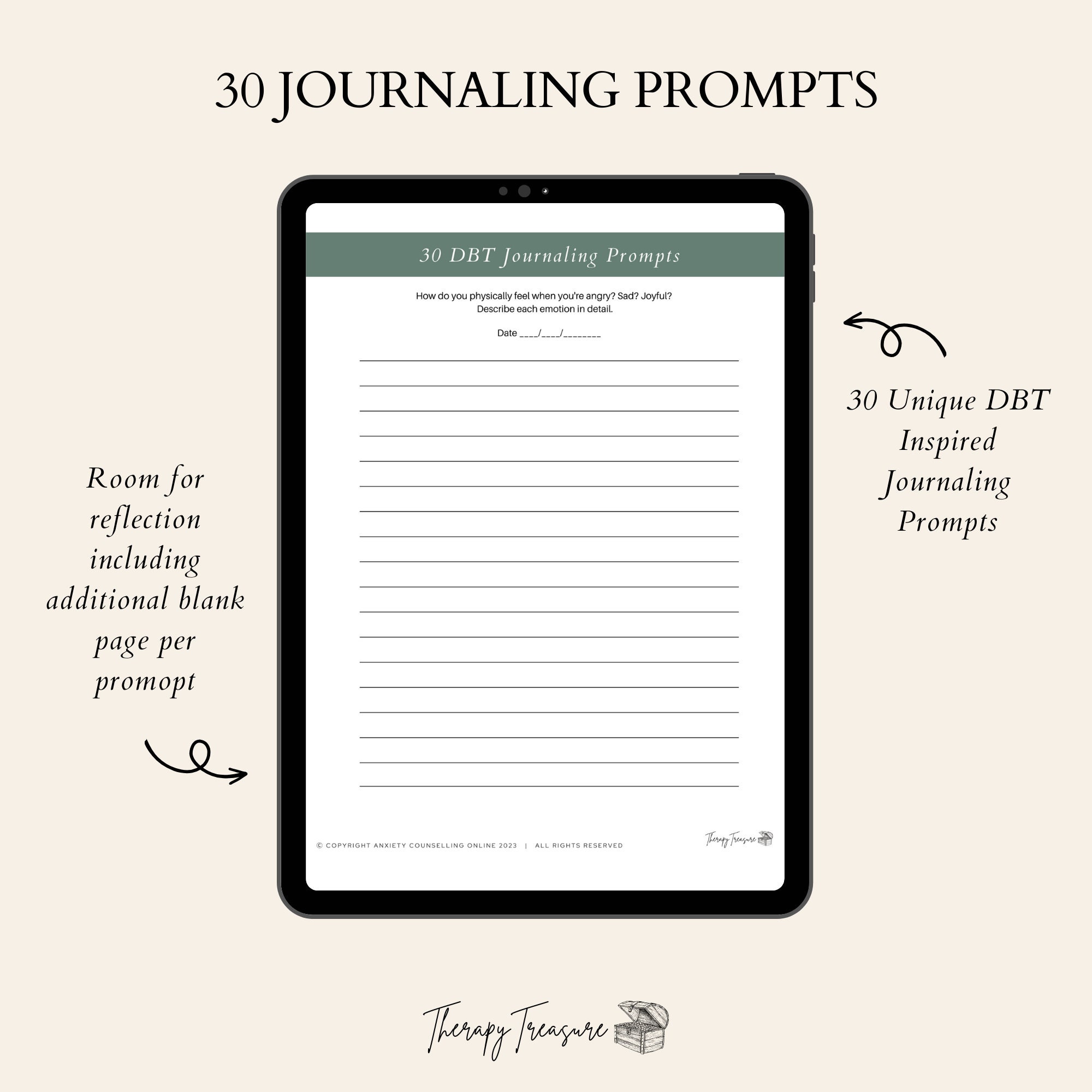 DBT Journal Prompts | Emotional Regulation | Coping Skills | Mental ...