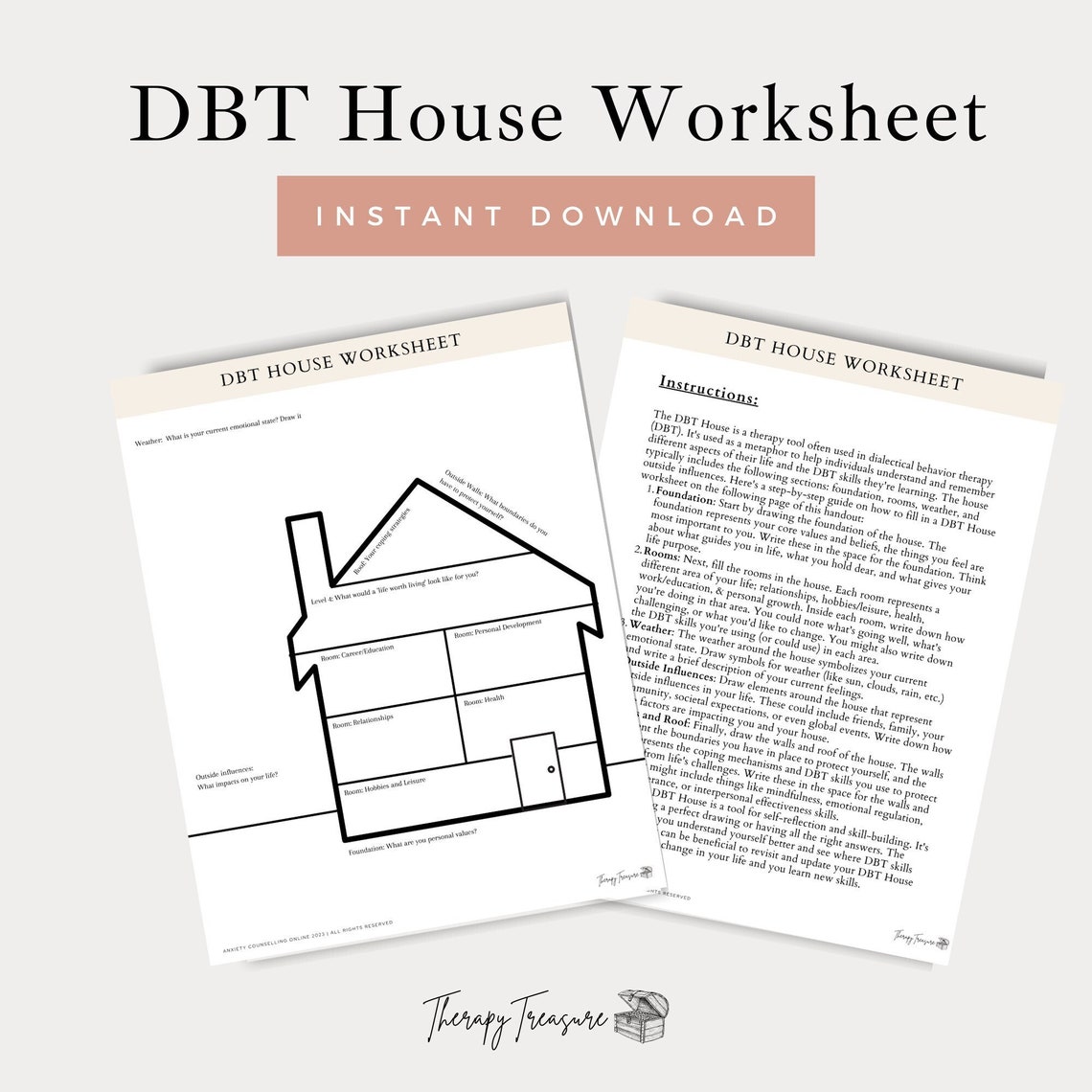 DBT House Printable Worksheet DBT Sheet, Dbt Workbook, Dbt Coping ... DBT House Printable Worksheet DBT Sheet, Dbt Workbook, Dbt Coping ...