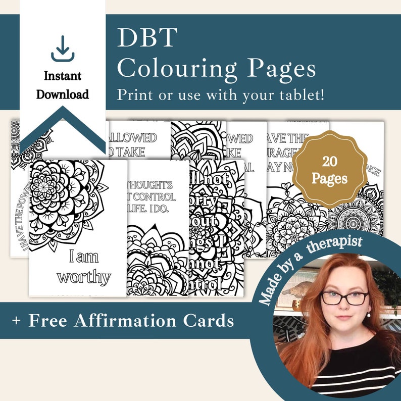 DBT Colorbook | Dbt Sheet, Dbt Workbook, Dbt Threapy Worksheet, Dbt ...