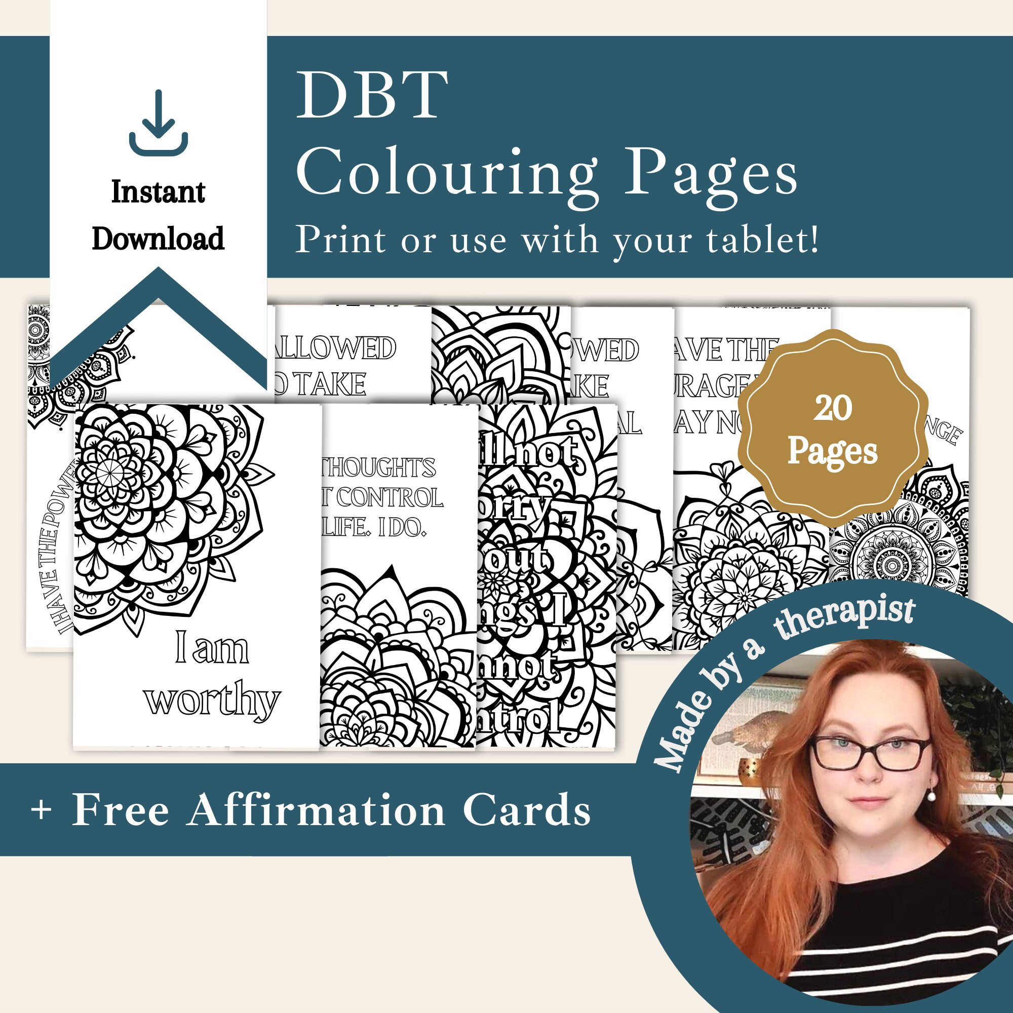 DBT Colorbook Dbt Sheet, Dbt Workbook, Dbt Threapy Worksheet, Dbt ...