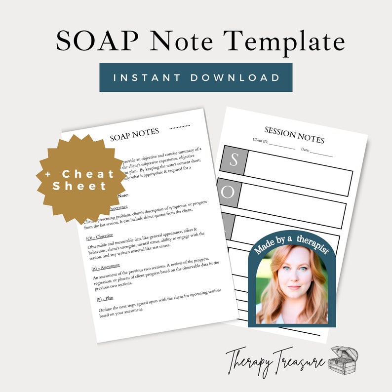 Soap Note Therapy | Soap Notes Cheat Sheet Template, Notes for Therapy ...