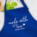 Made With Love Apron, Kitchen Quotes Apron, Funny Apron, Baking Apron ...