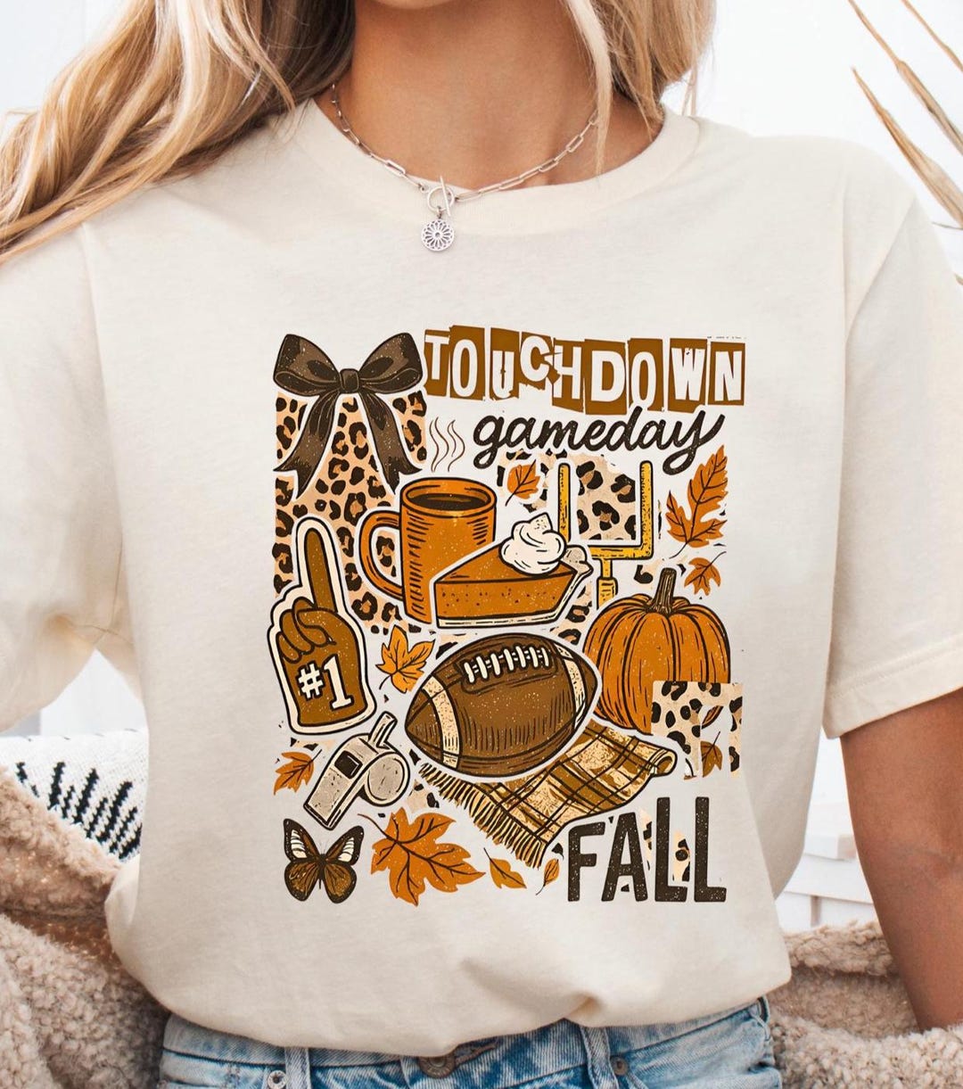 Touchdown Gameday Fall Shirt, Football Season Tee, Autumn Season ...