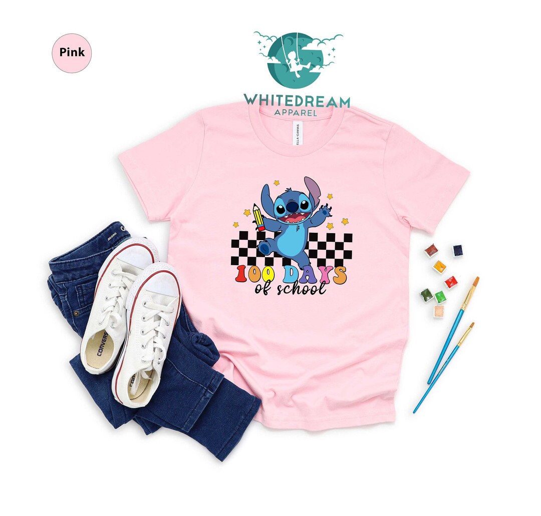 Stitch T-shirt, 100 Days Stitch Tee, Stitch Student Tee, 100 Days ...