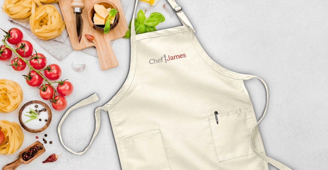 Personalized Embroidered Apron, Custom Embroidery Apron, Custom Chef ...