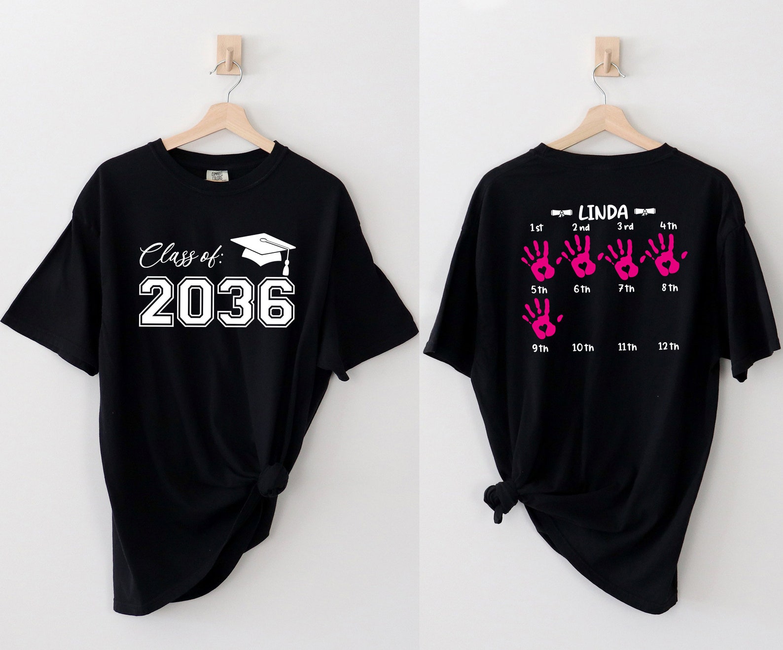 Custom Student T-shirt, School 2 Sides Tee, Comfort Colors Shirt ...