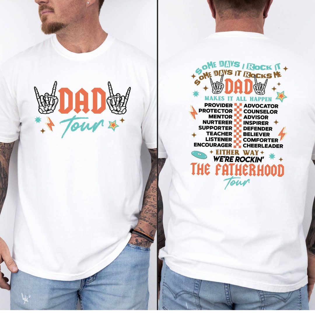 Comfort Colors Shirt, Dad Tour T-shirt, Fatherhood Tour Tee, Dad 2 ...