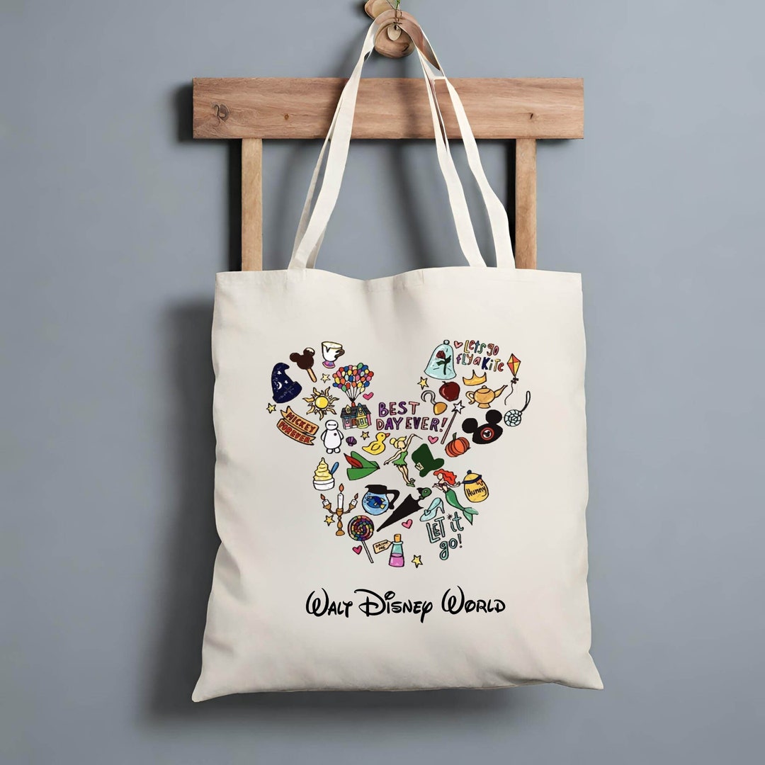 Walt Disney World Bag, Disney Tote Bag, Disney Characters Bag, Mickey ...