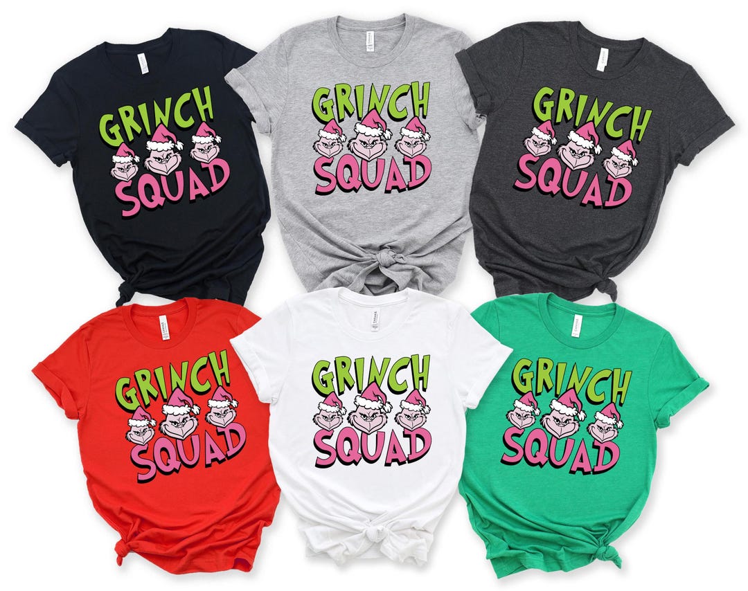 Grinch Squad Shirt, Christmas Grinch Tee, Grinchy Crew Tee, Merry ...