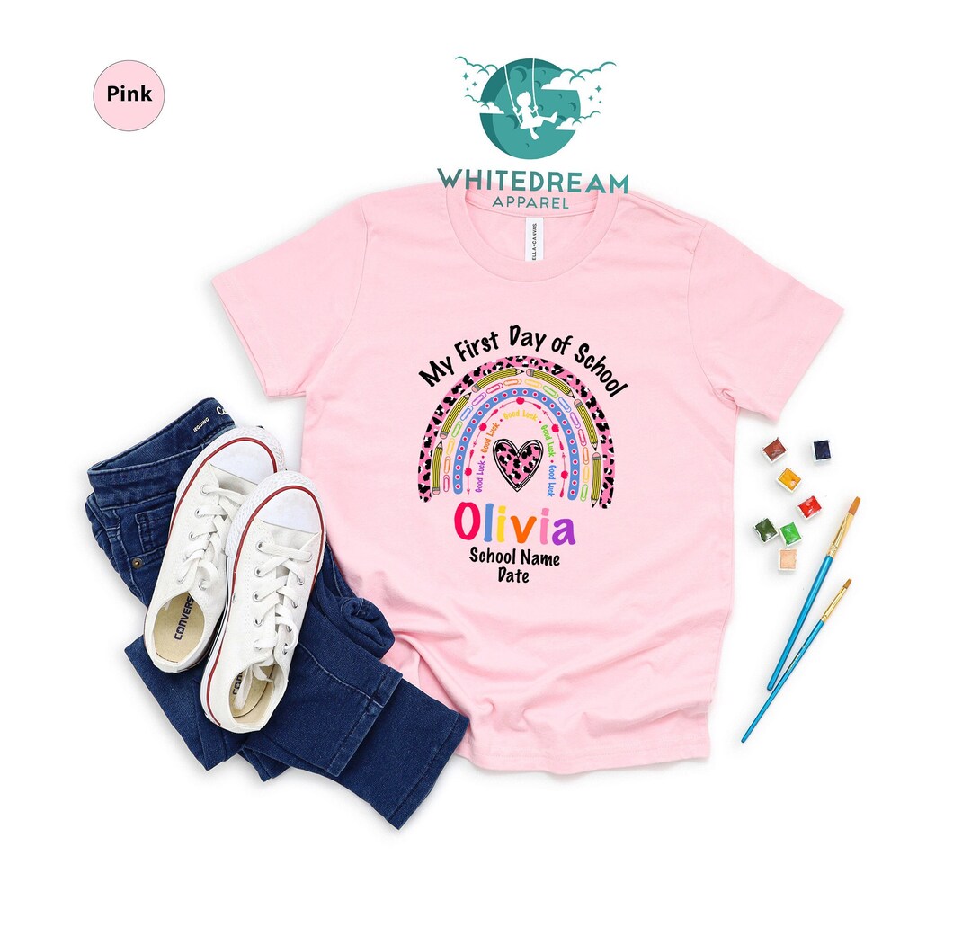 First Day of School Shirt, Custom Student T-shirt, Pupil Name T-shirt ...