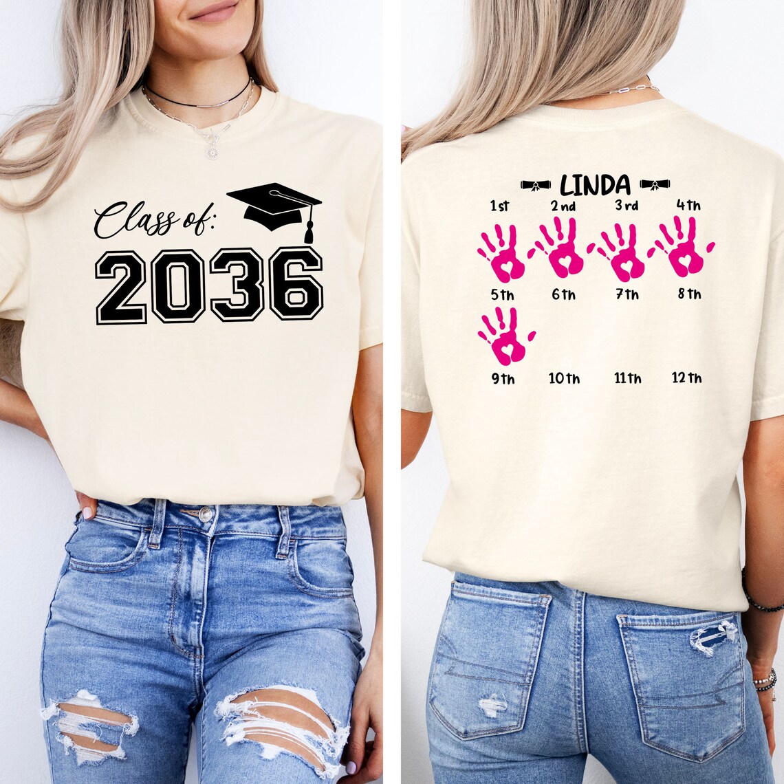 Custom Student T-shirt, School 2 Sides Tee, Comfort Colors Shirt ...