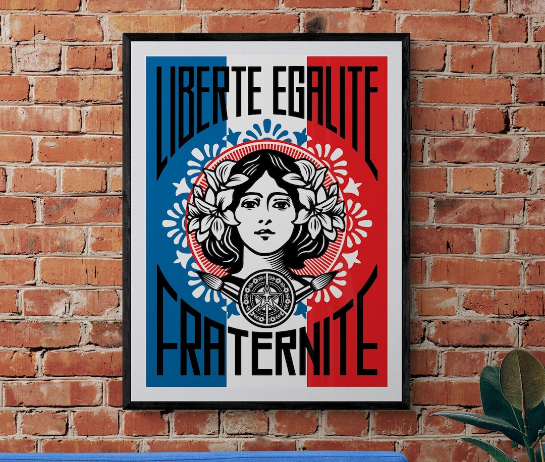 Affiche Liberté égalité fraternité Marianne - Etsy France