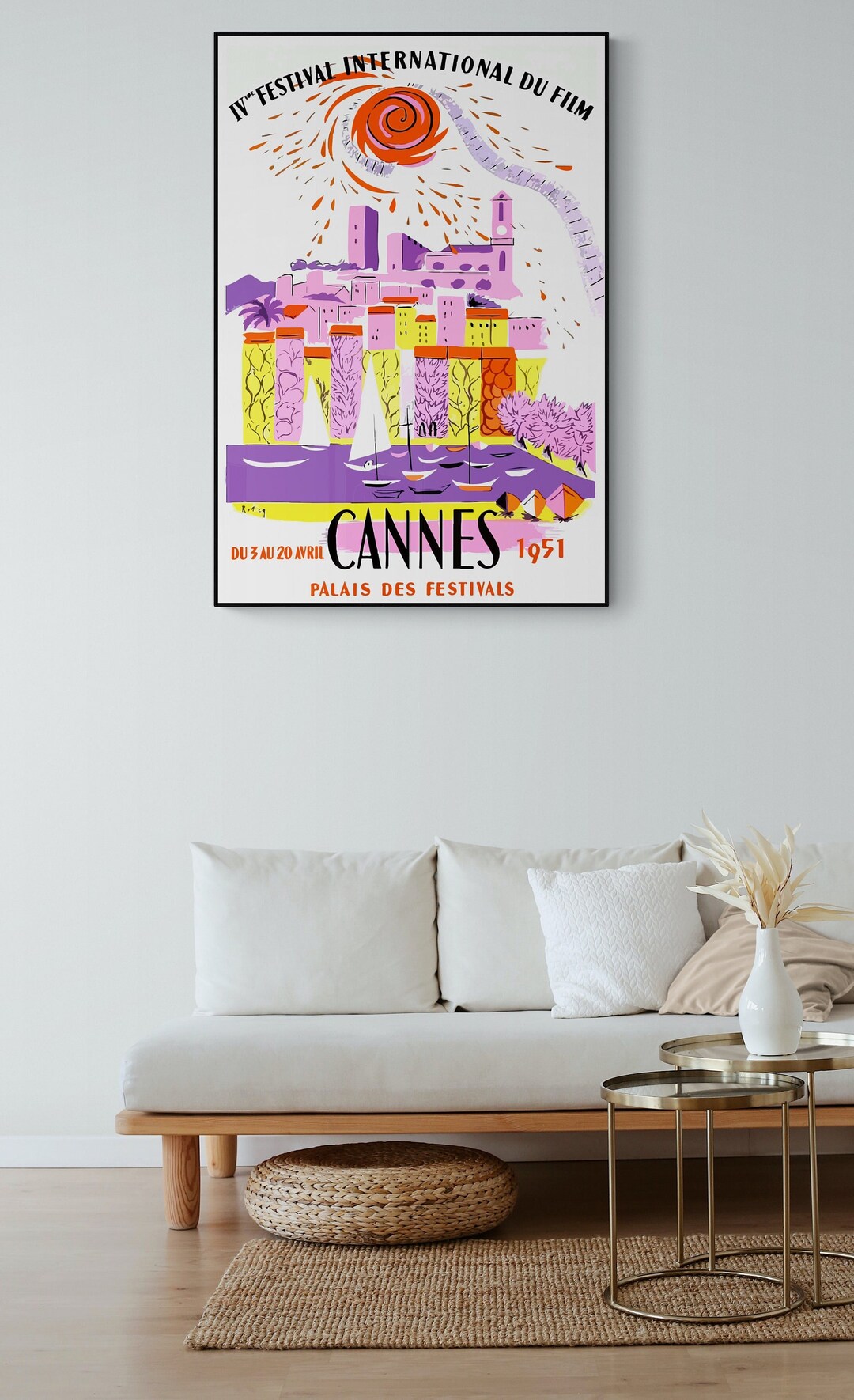 1951 Cannes Film Festival Poster - Etsy