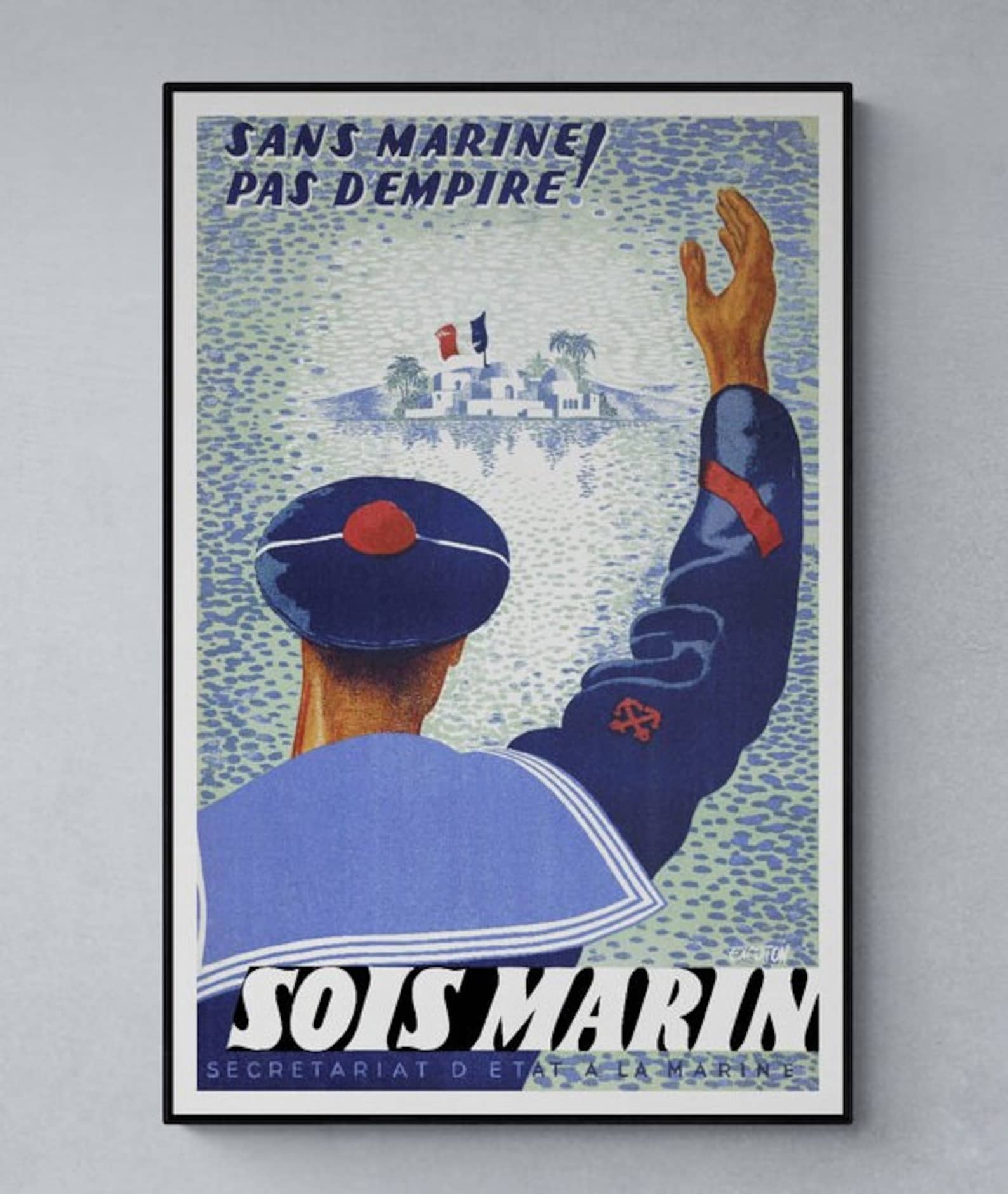 French Navy Poster - Etsy