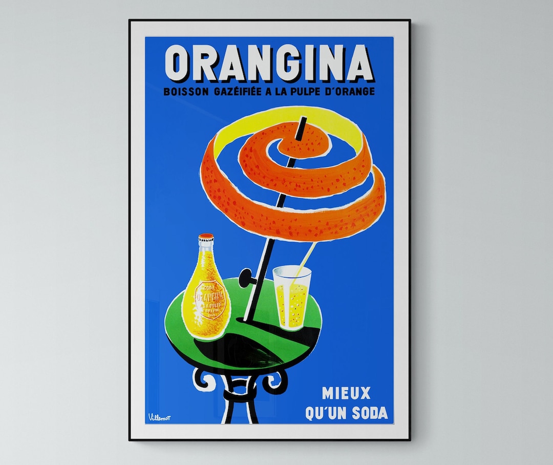 Orangina Poster - Etsy