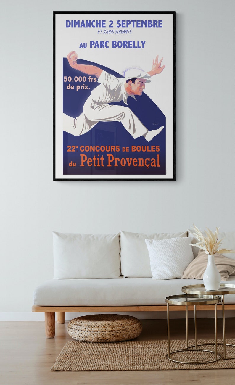 Poster Pétanque Marseille Parc Borely - Etsy