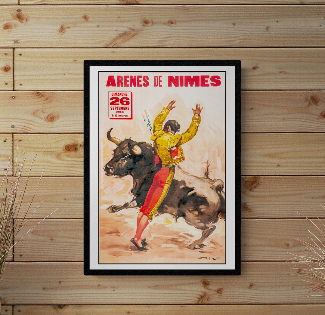 Nimes Bullfight Poster - Etsy