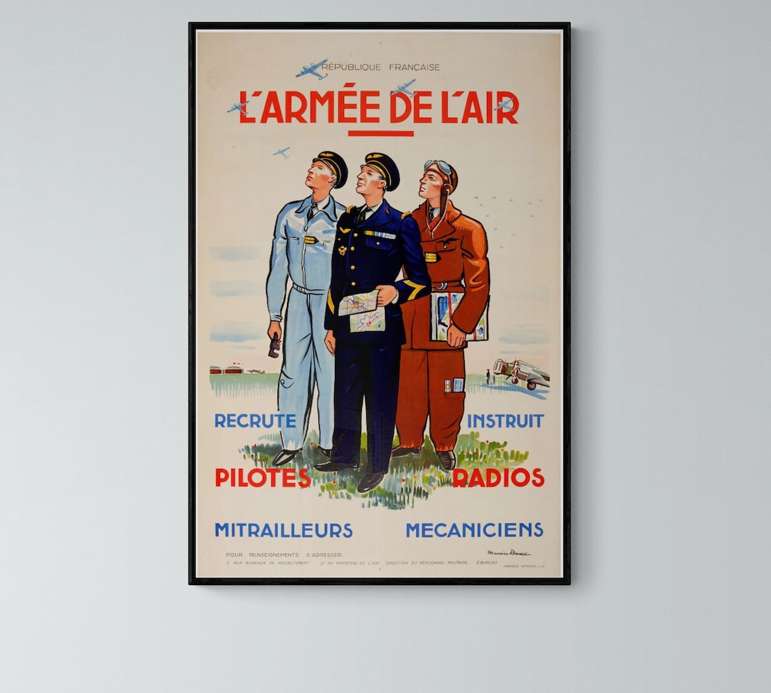 Affiche Armée de l'air - Etsy France