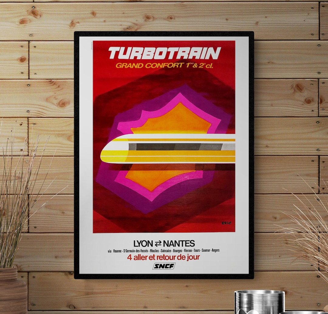 Poster Turbotrain Lyon Nantes - Etsy