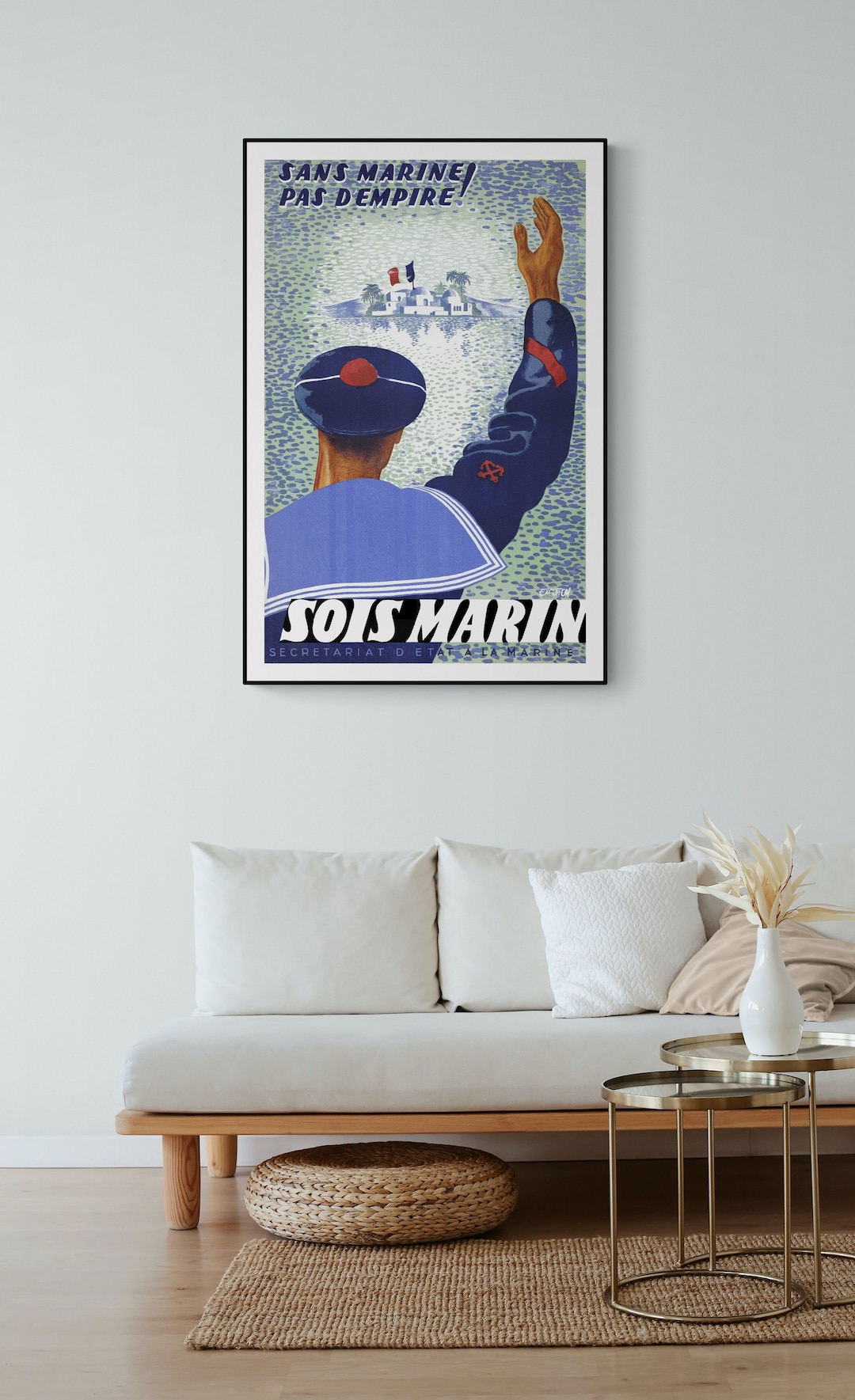 French Navy Poster - Etsy
