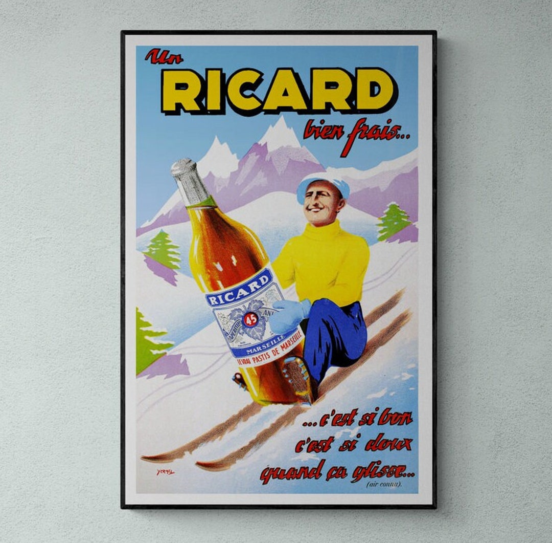 Ricard Ski Poster - Etsy