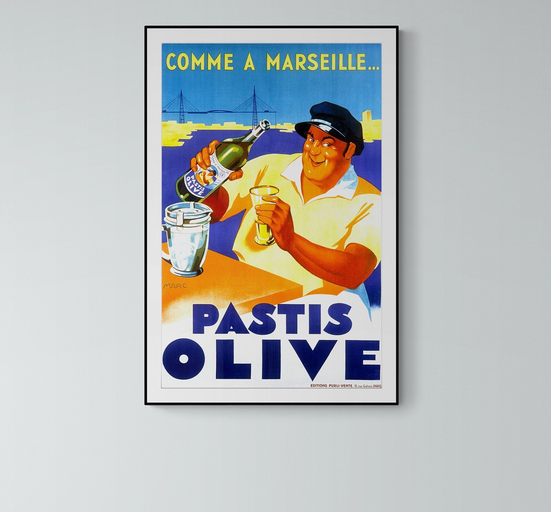 Pastis Olive Poster - Etsy UK