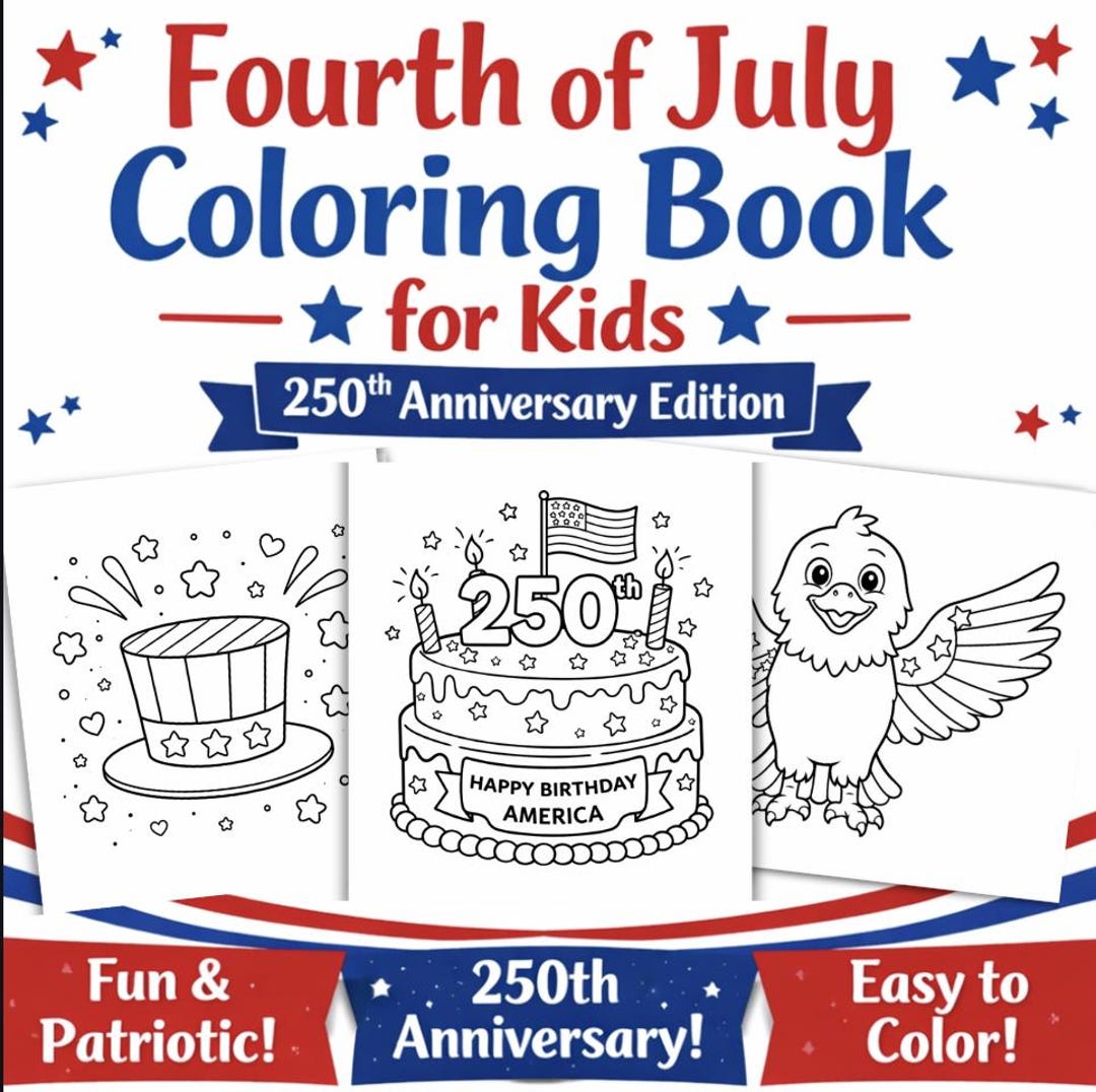 Fourth of July Coloring Pages for Kids, Patriotic USA Coloring Sheet ...