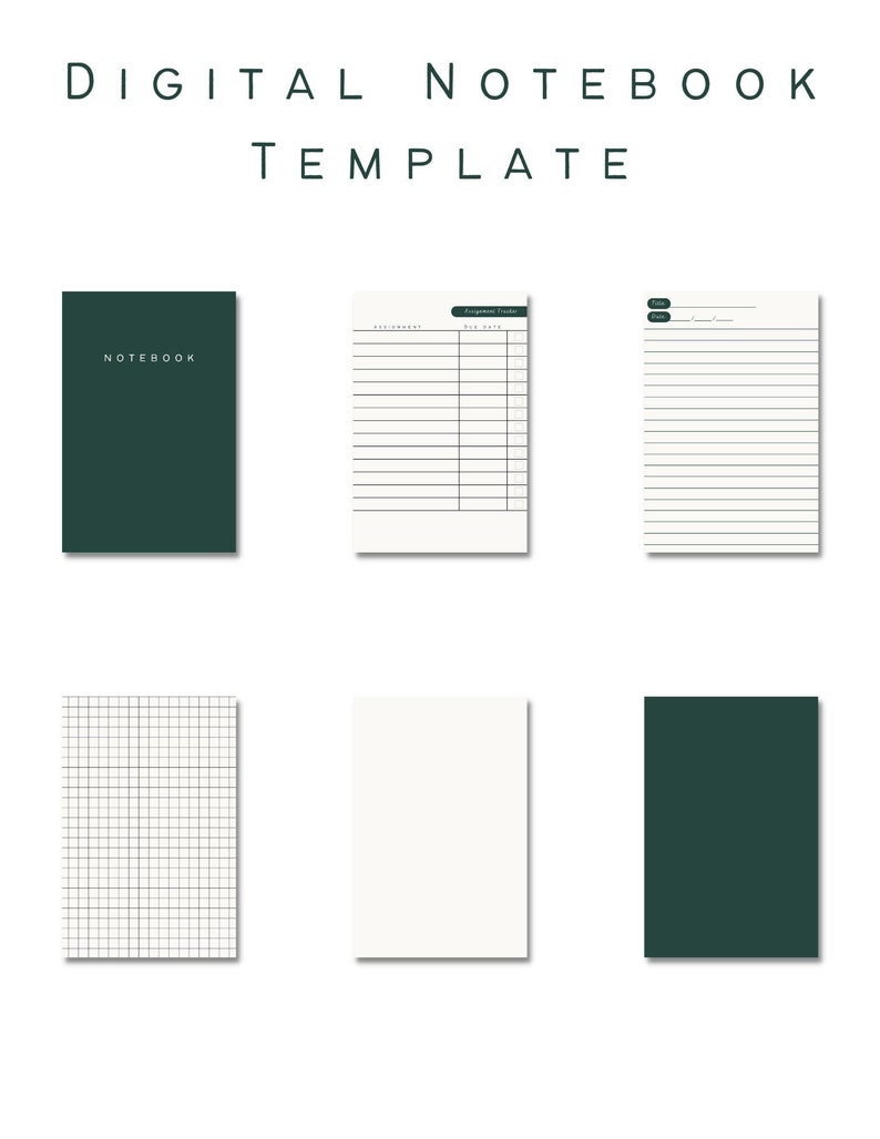 Evergreen Digital Notebook Template -digital Download - Goodnotes ...