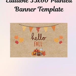 Editable Fall Banner Template: Pumpkins, Leaves, Lattes (PDF ...