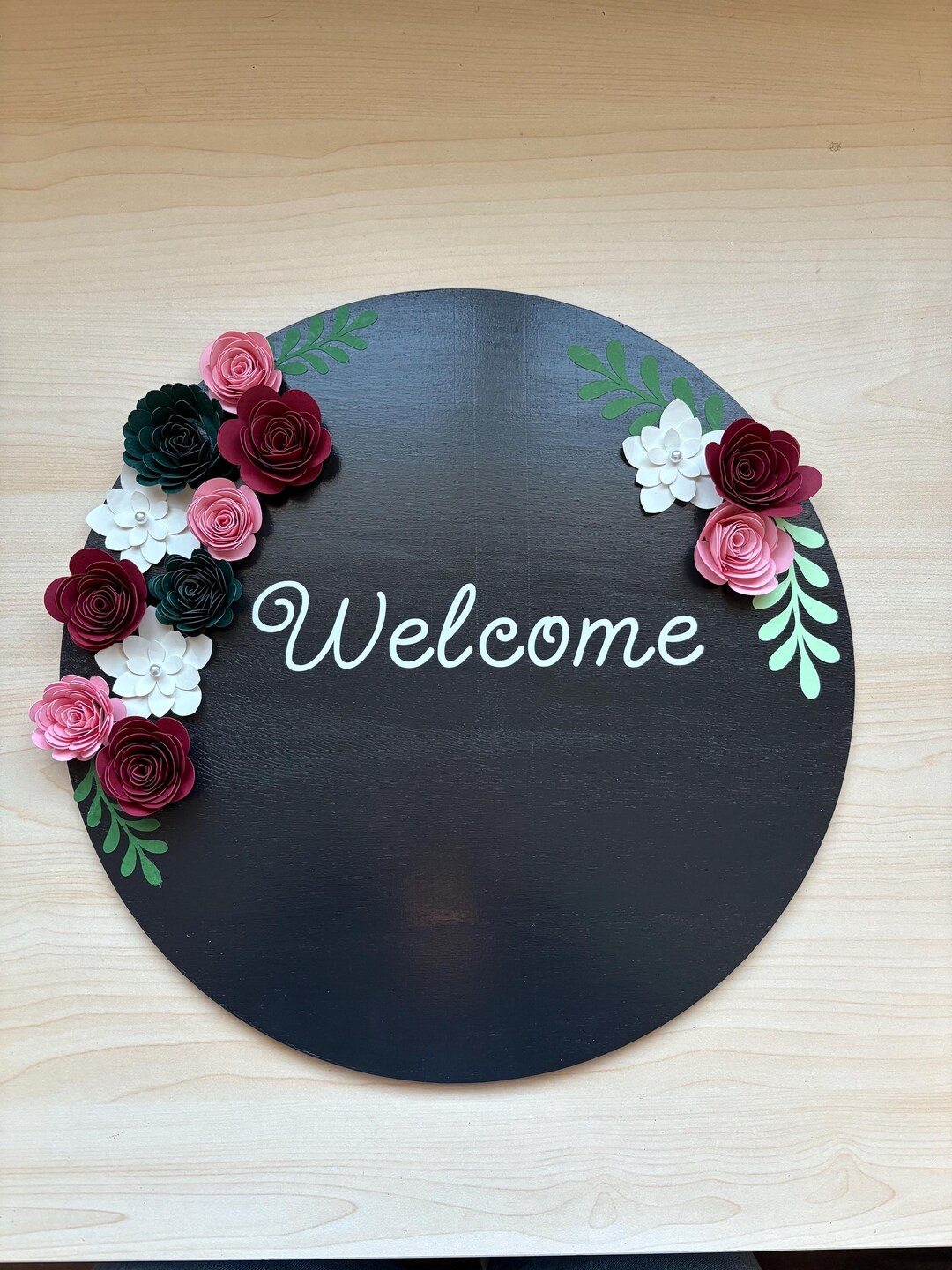 Handmade Floral Welcome Sign - Etsy