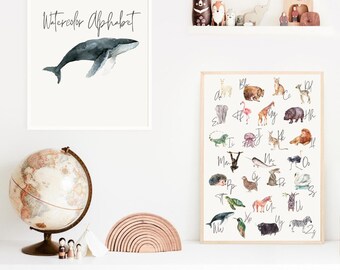 Safari Nursery Wall Art Decor Animal Printables Nursery Prints - Etsy