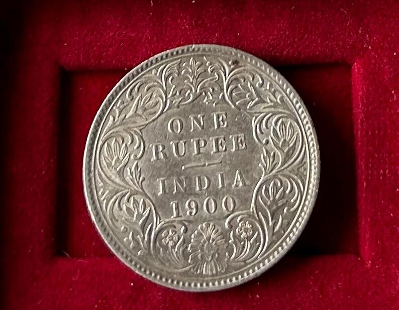 RARE India 1 Rupee - 1900 Queen Victoria British India KM#492 Silver ...