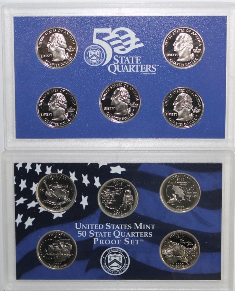 2002-S 50 State Quarters Proof Set - Etsy