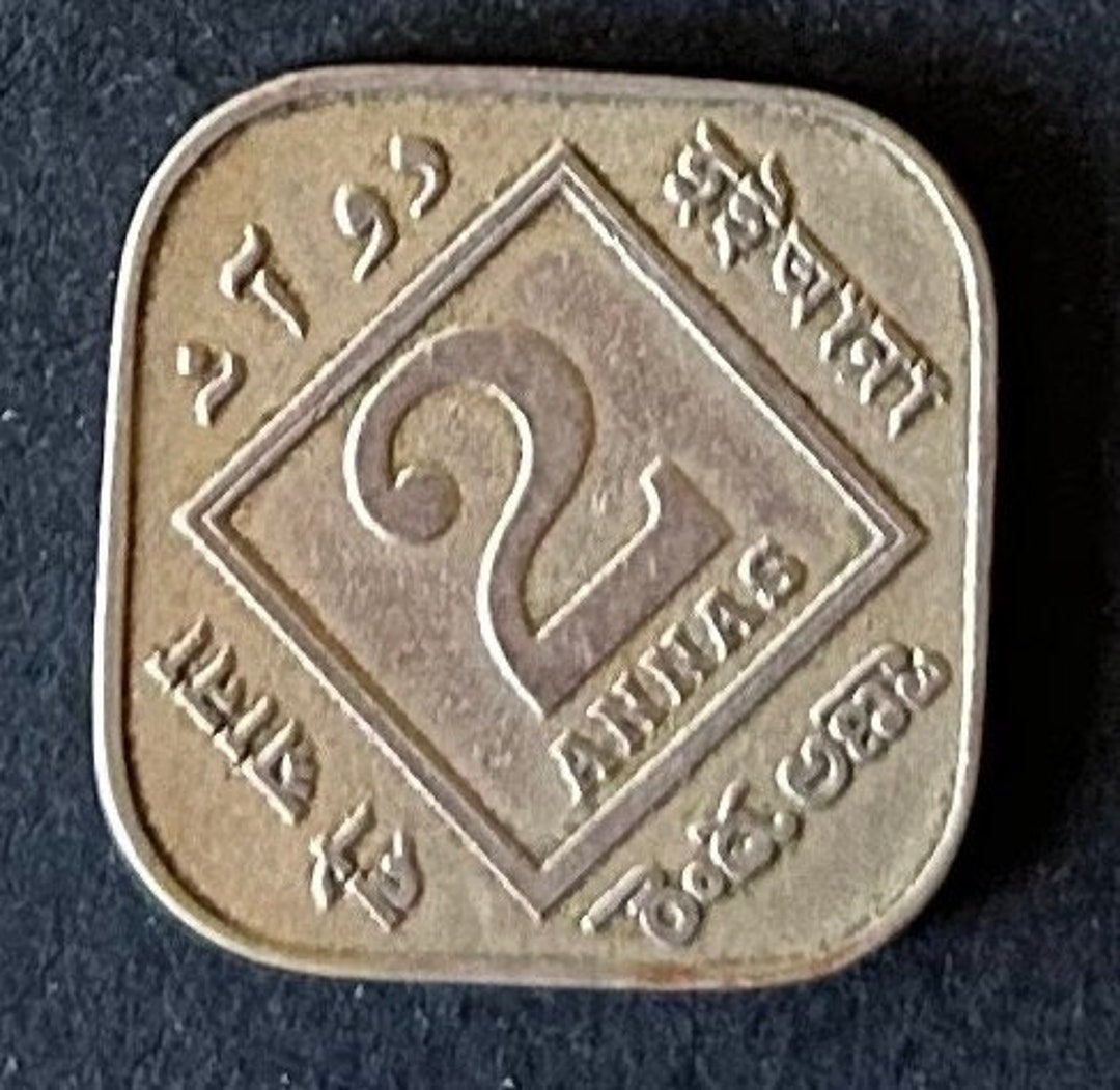 1920 British India 2 Annas Coin King George V & Emperor KM#516 - Etsy